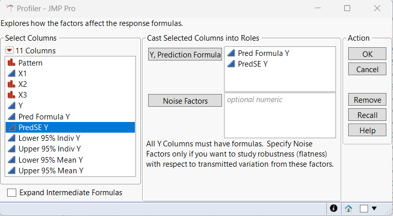 Solved: Export confidence intervals of th profiler - JMP User Community