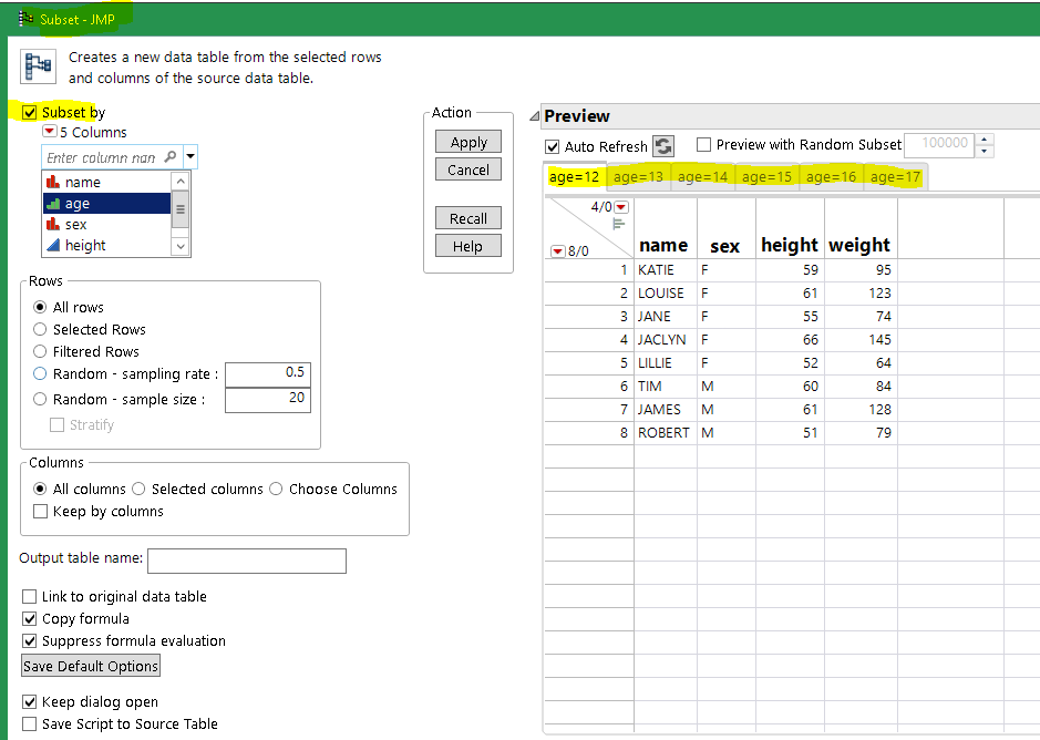 having a loop over a column to subset same rows - JMP User Community