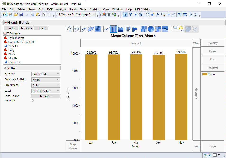 Jmp Yield Not Matching With Power Bi And Excel Jmp User Community