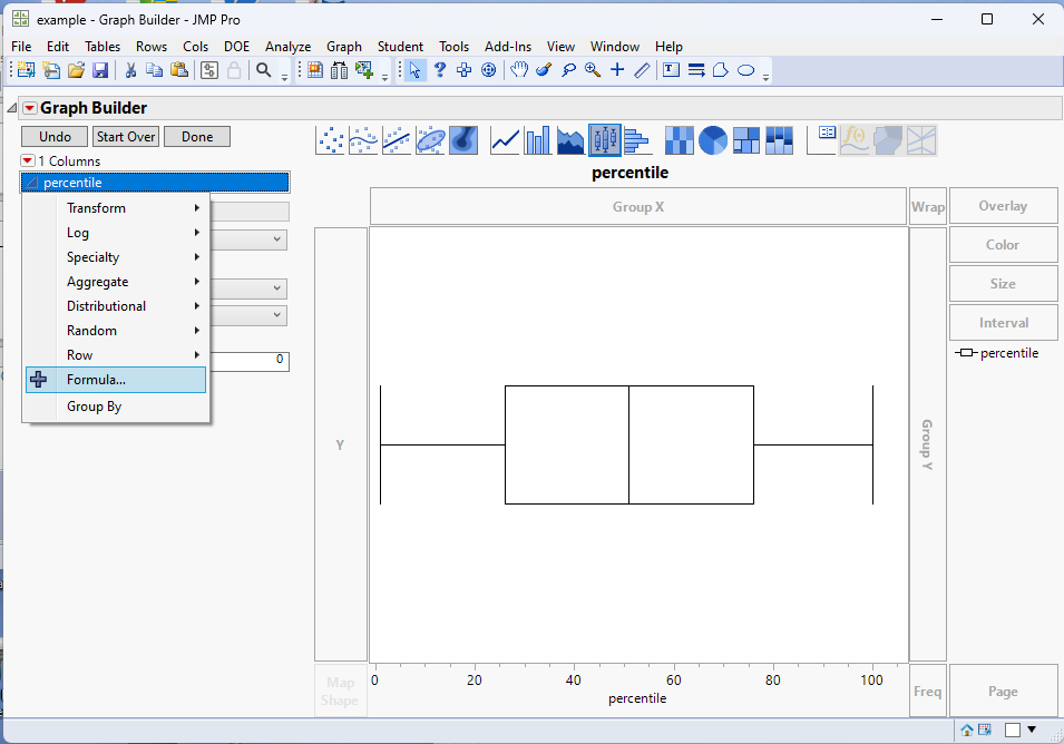 Solved: How to draw a chart with percentile on the horizontal axis and ...