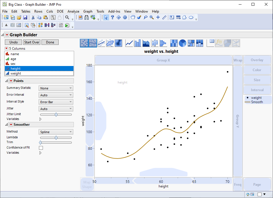 How do I split individual parts of a graph on JMP - JMP User Community