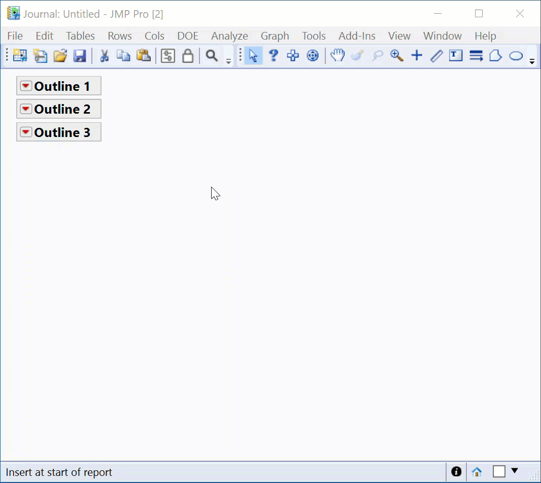 Solved: Adding outlines horizontally in journal - JMP User Community