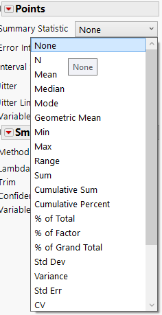 Graph Builder - Summary Statistics - select aggregation column? - JMP User Community