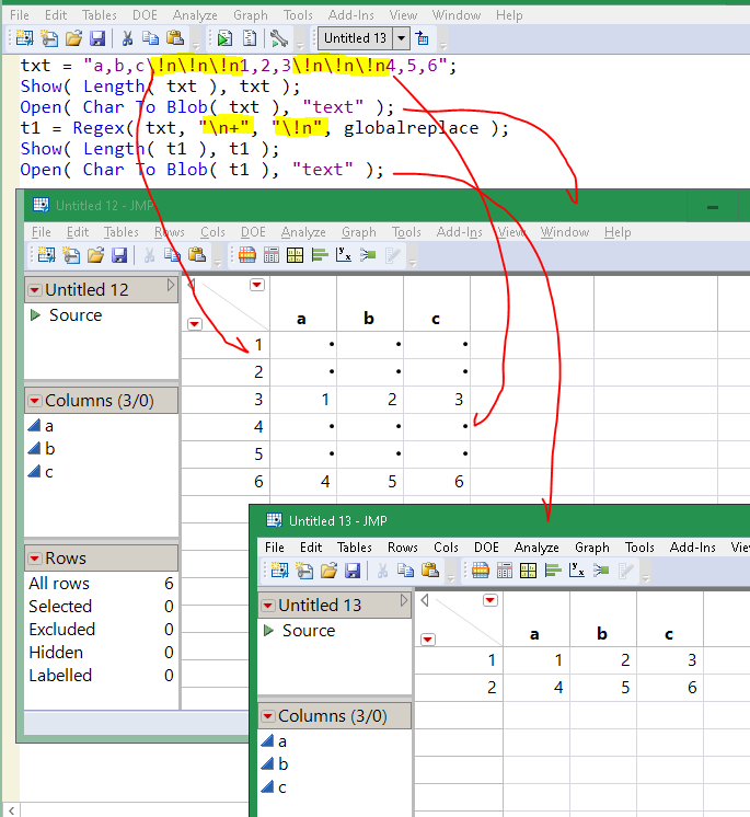 How to make the content of the paste board into a table? - JMP User ...
