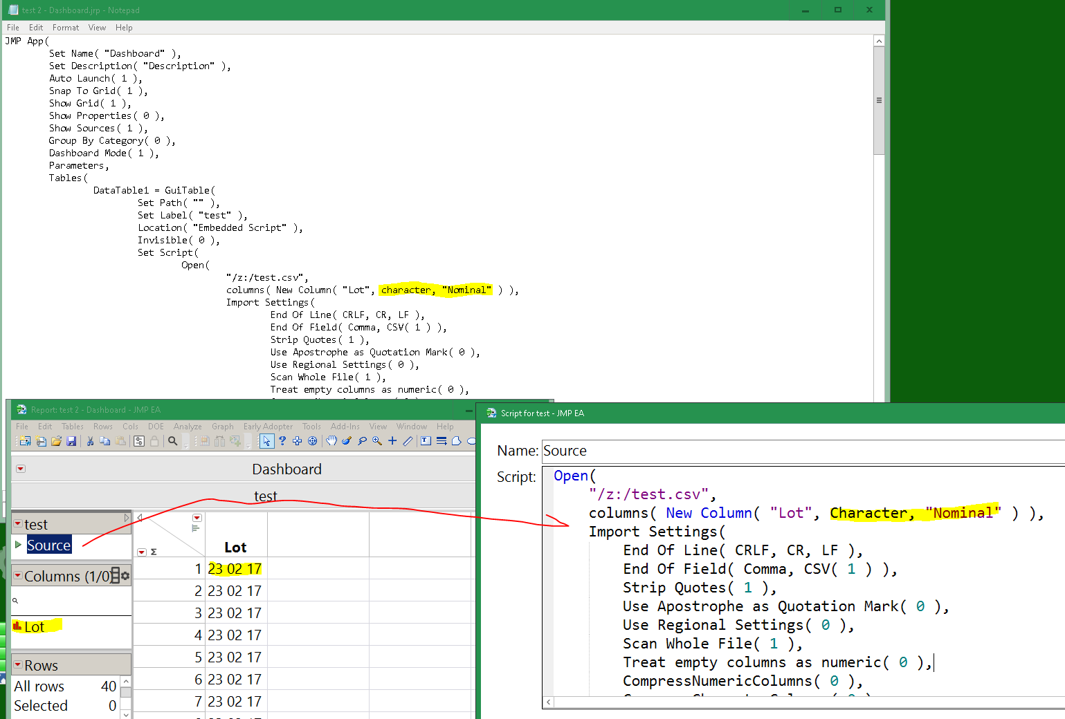 Importing data but column type is not changing to what I want - JMP User Community