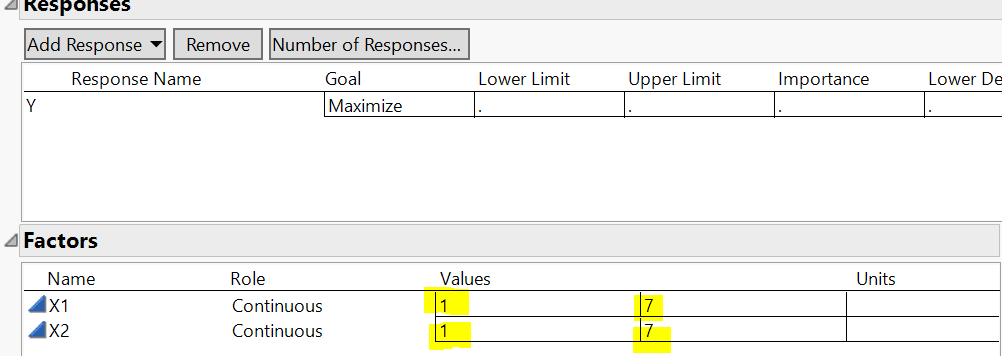 Some basic questions about my first DOE response surface design - JMP User Community