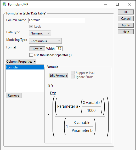 Formula and graphbuilder - JMP User Community