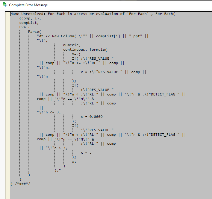 Solved I Need To Populate A New Column Based On Results Of An Ifthen Statement Jmp User