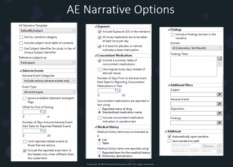 Safety Results I: Using the Adverse Events Narrative in JMP® Clinical ...