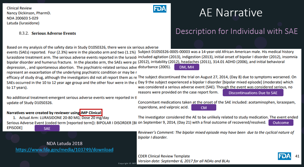 Safety Results I: Using the Adverse Events Narrative in JMP® Clinical ...