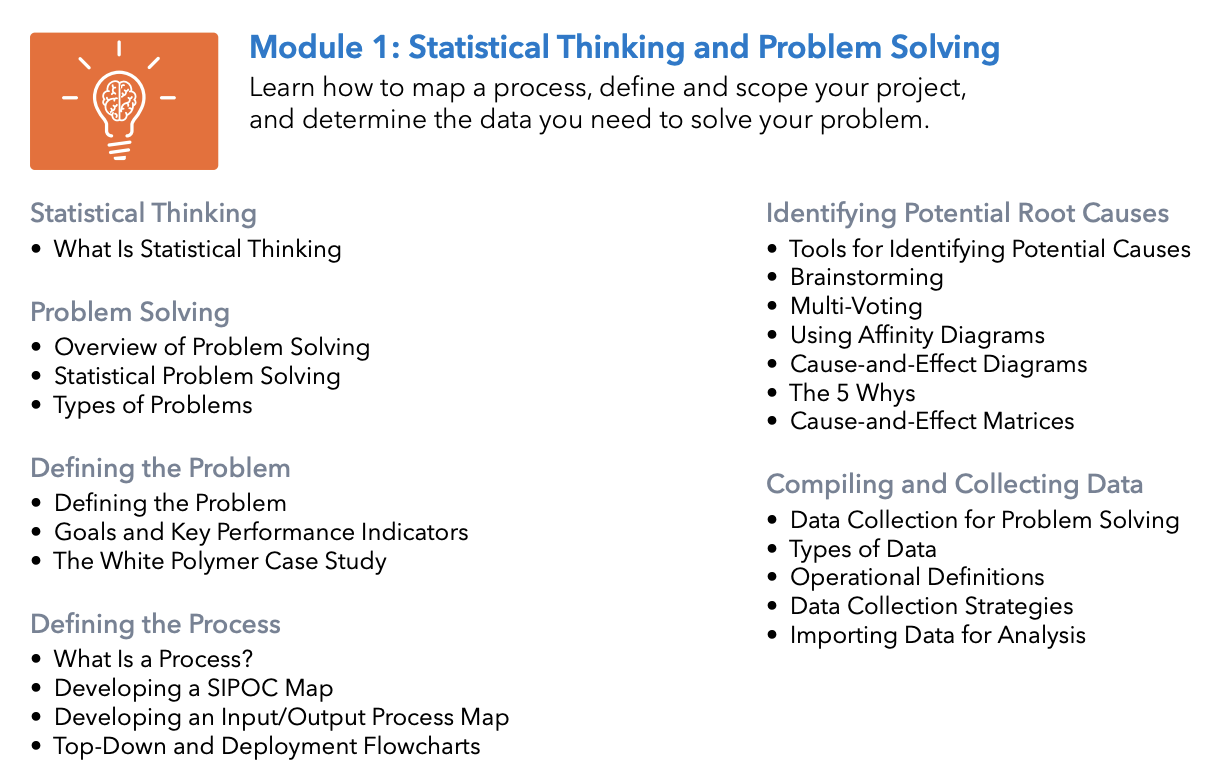 Statistical Thinking for Industrial Problem Solving Course - JMP User ...