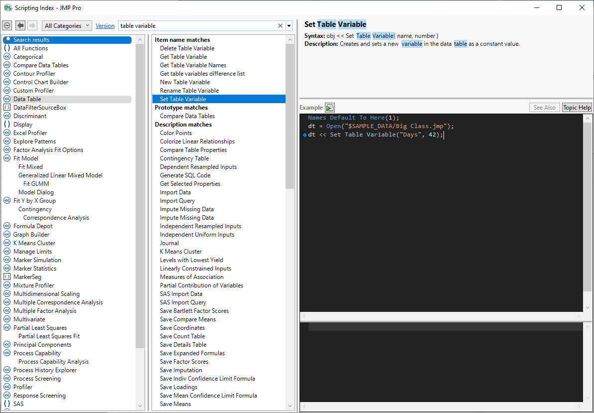Solved How To Update New Table Variable Value In Function Jmp User Community