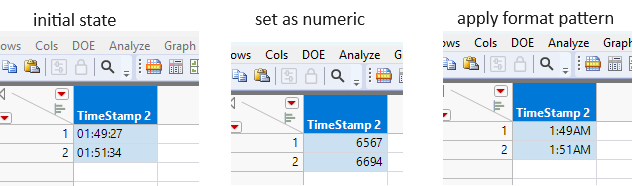 Solved: How to convert 24 Hour into 12 Hour with AM/PM? - JMP User ...