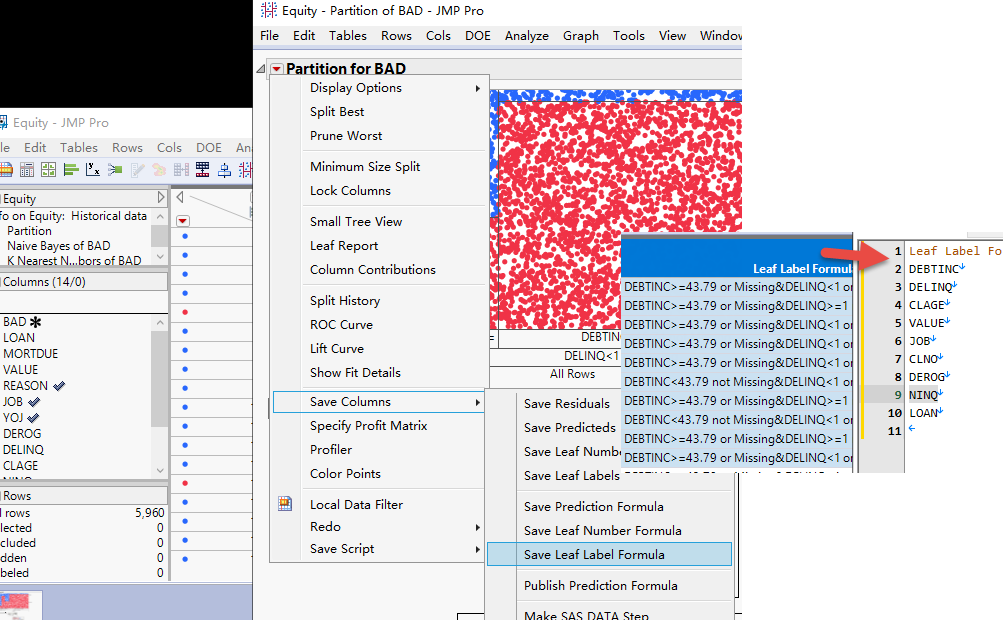 How To Get Non Duplicate Column Names From The Leaf Label Formula Of Decision Jmp User