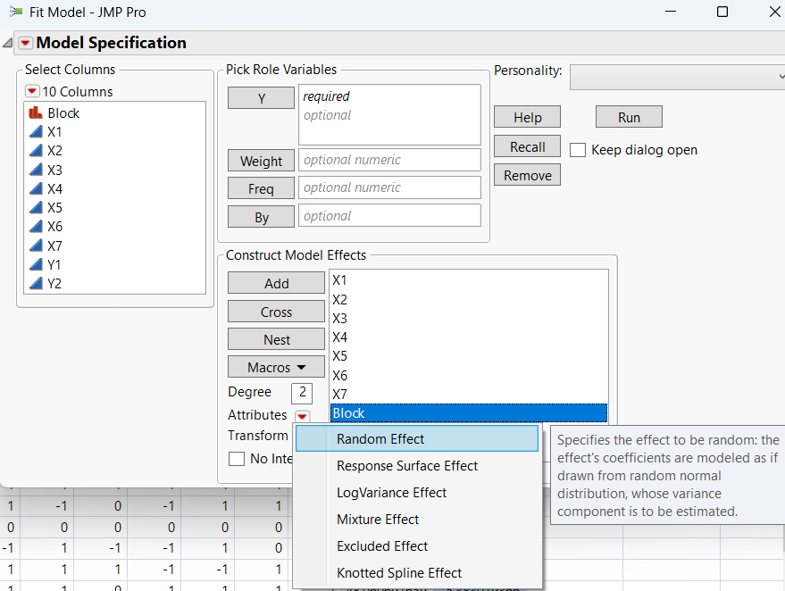DoE Model issues Augmentation - JMP User Community