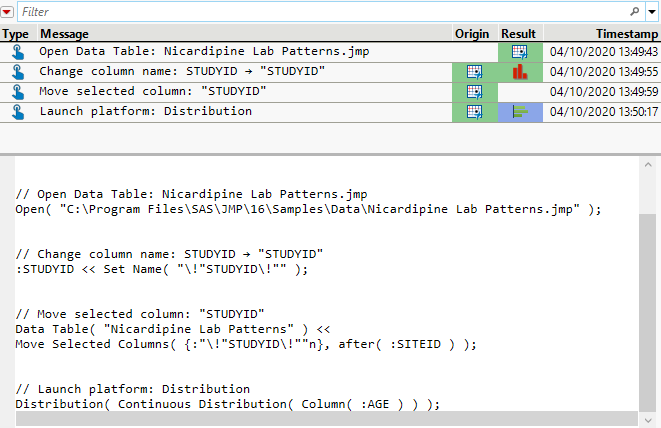 Use the Enhanced Log - JMP User Community