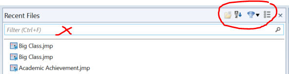 recent files - grouping? - JMP User Community
