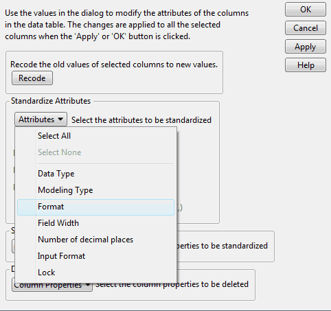 Change Multiple Columns Simultaneously - JMP User Community