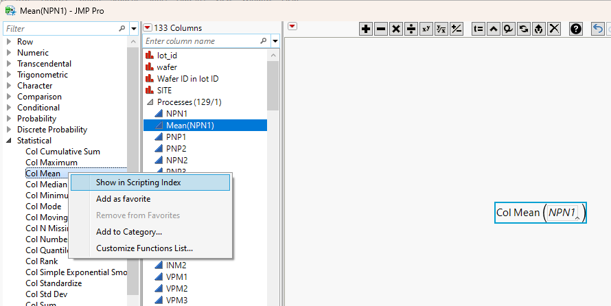 Solved: How can I create a column for the statistics (means,max,min) of specific lots (s ...