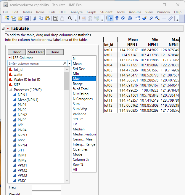 Solved How Can I Create A Column For The Statistics Meansmaxmin Of Specific Lots S