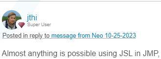 What is not possible via JSL? - JMP User Community