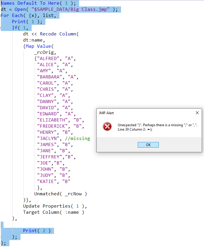 Reformat Script Protect Some Code Jmp User Community