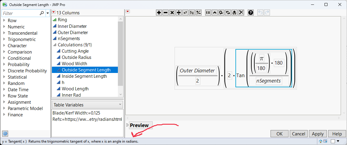 Making a Wood-Turning Segment Calculator in JMP® - JMP User Community