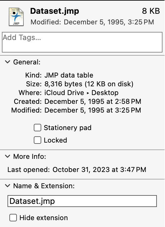 How to open data files from earlier versions? - JMP User Community