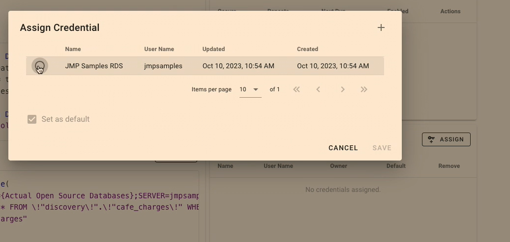 Credential Manager for Query Builder - JMP User Community
