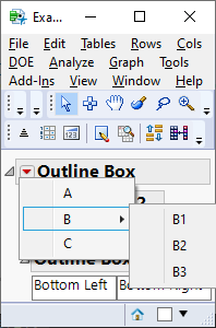 Solved: JSL: How to add the red hot-button options to an Outline Box? Or can you? - JMP User ...