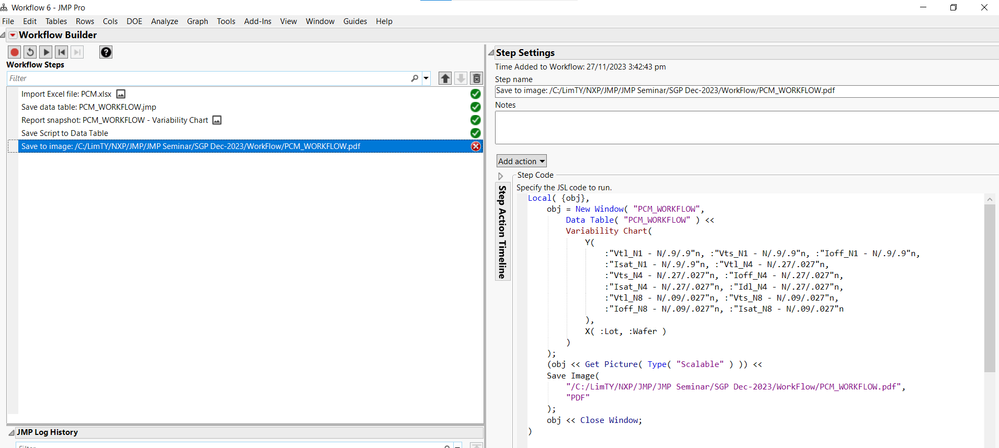 Work Flow error when save pdf - JMP User Community