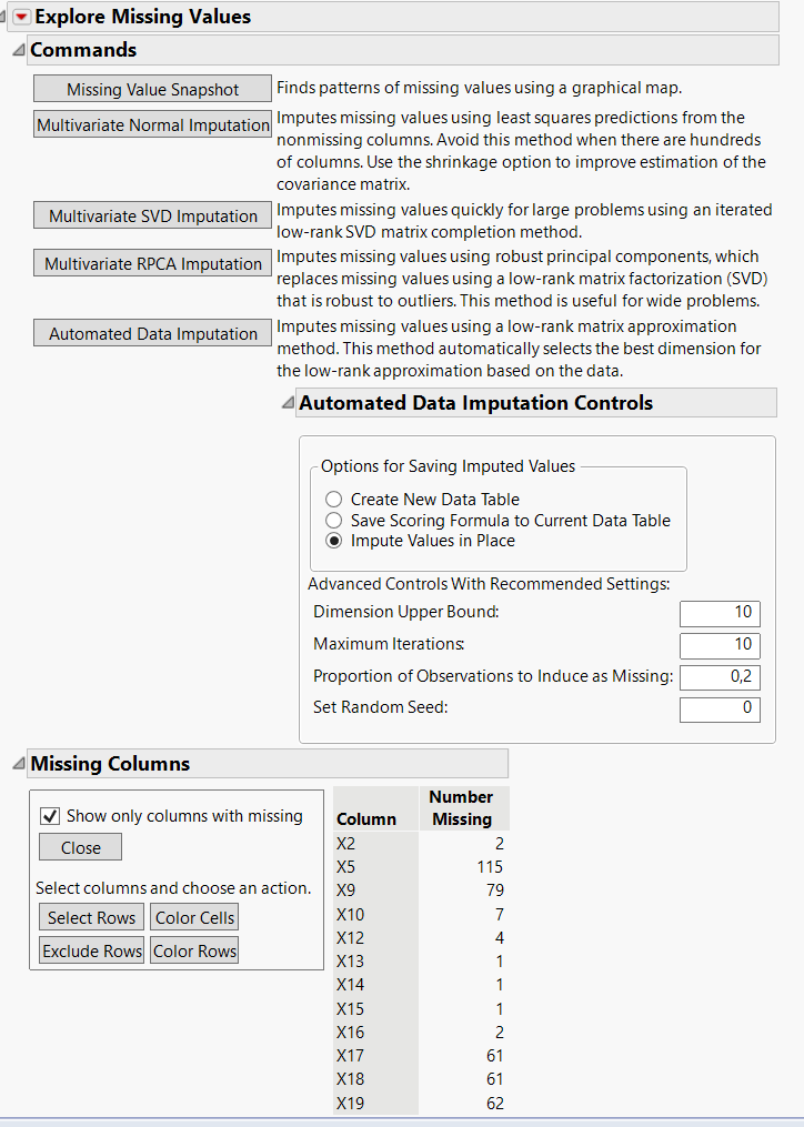 Solved Some Missing Values Are Not Imputed With Adi Automated Data