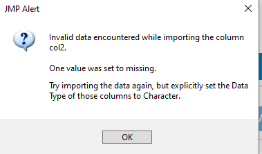 Solved: File Import: specify NAN? - JMP User Community