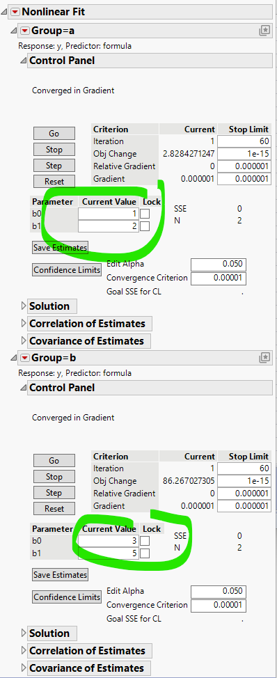 Least squares regression for nonlinear system of equations - JMP User ...