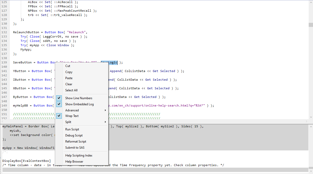 JSL Editor "Go To" functionality - JMP User Community