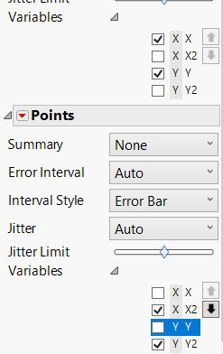 How to Overlay scatterplot of data pairs with separate axes - JMP User ...
