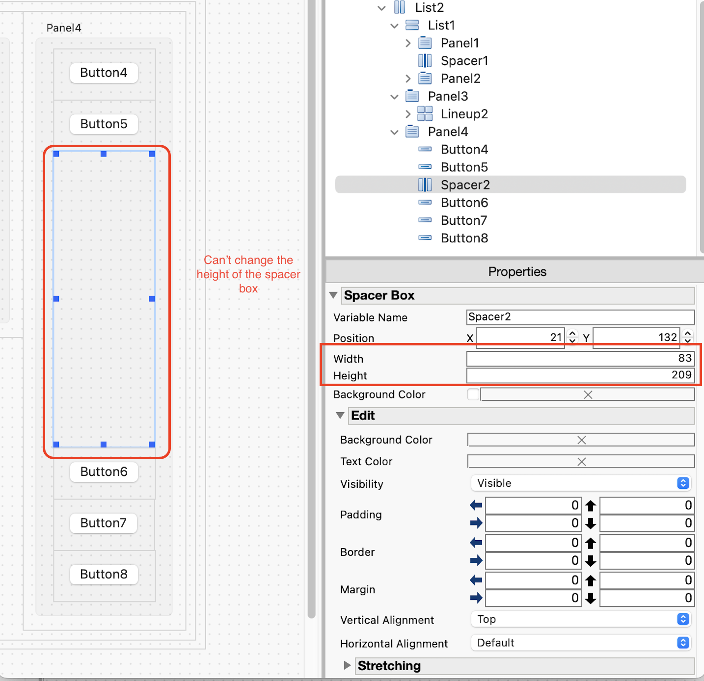 Solved: Can't change the size of the spacer box? - JMP User Community