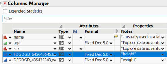 Ho to handle cryptic Column names? - JMP User Community