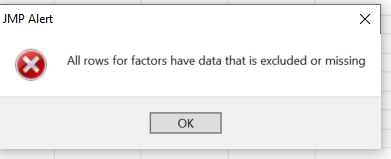 Solved: Augment Design Issue - Adding a Factor not working - JMP User Community