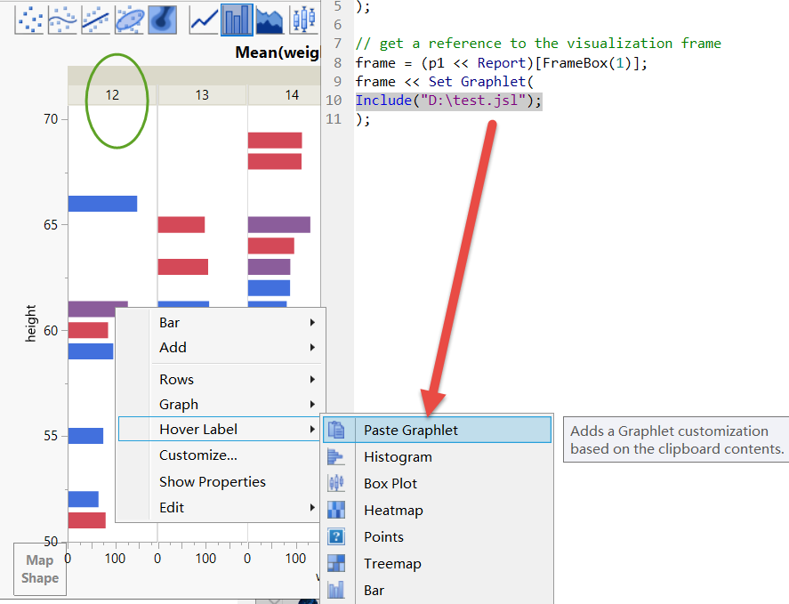 How To Add Jsl To Big Classjmp Graphics Using Hover Labels Jmp