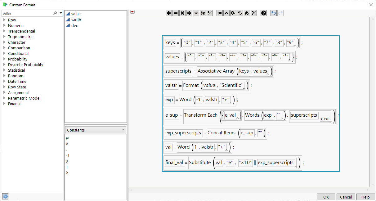 How change "E" for powers of 10 - JMP User Community
