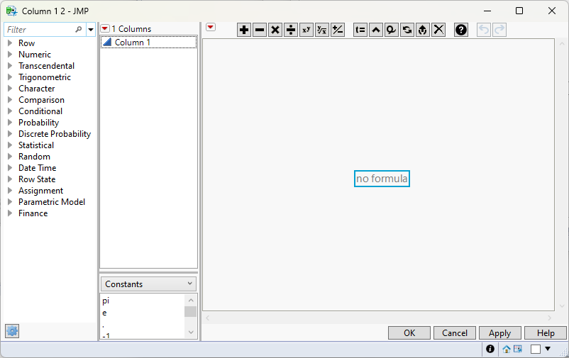 List Of Functions In Formula Editor Jmp User Community 2016