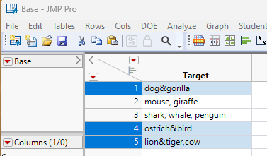 Solved: Search and select word on string - JMP User Community