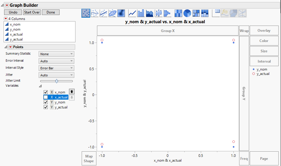 Multiple x and y data sets plotted as "pairs" without having to stack ...
