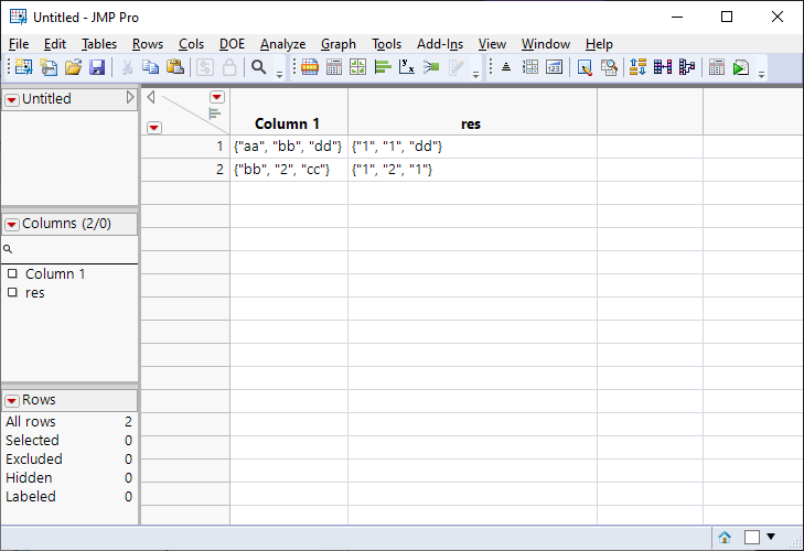 expression column with list compare to given list to replace with desired value - JMP User Community