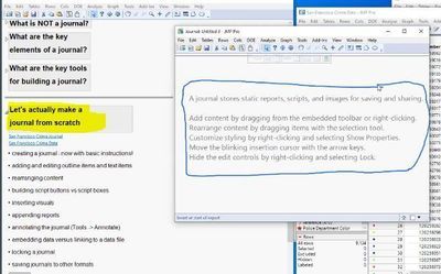 Using Journals to Streamline Sharing Results with JMP Users - JMP User ...