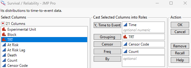 Solved: experimental mortality - JMP User Community
