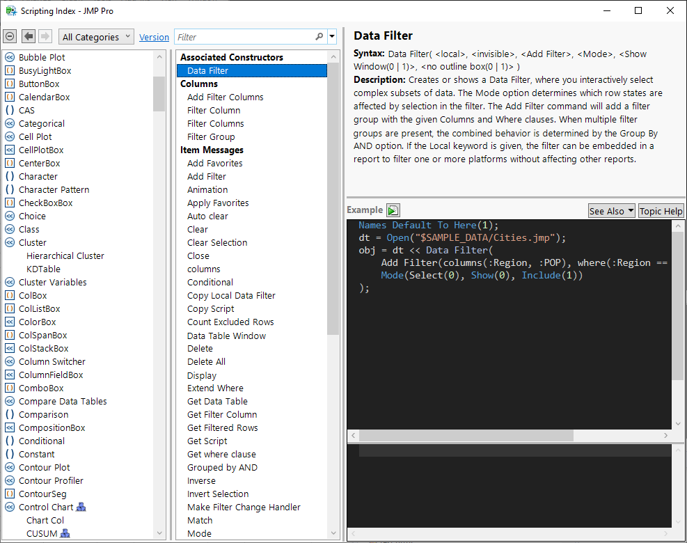 Plot Only The Filtered Data From A Given Column On A Dashboard Jmp
