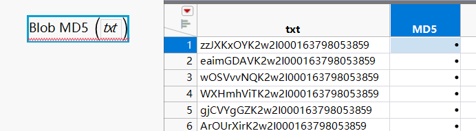 Can Jmp Compute The Md5 Value For Each Row Of Text In The Specified Column Jmp User Community