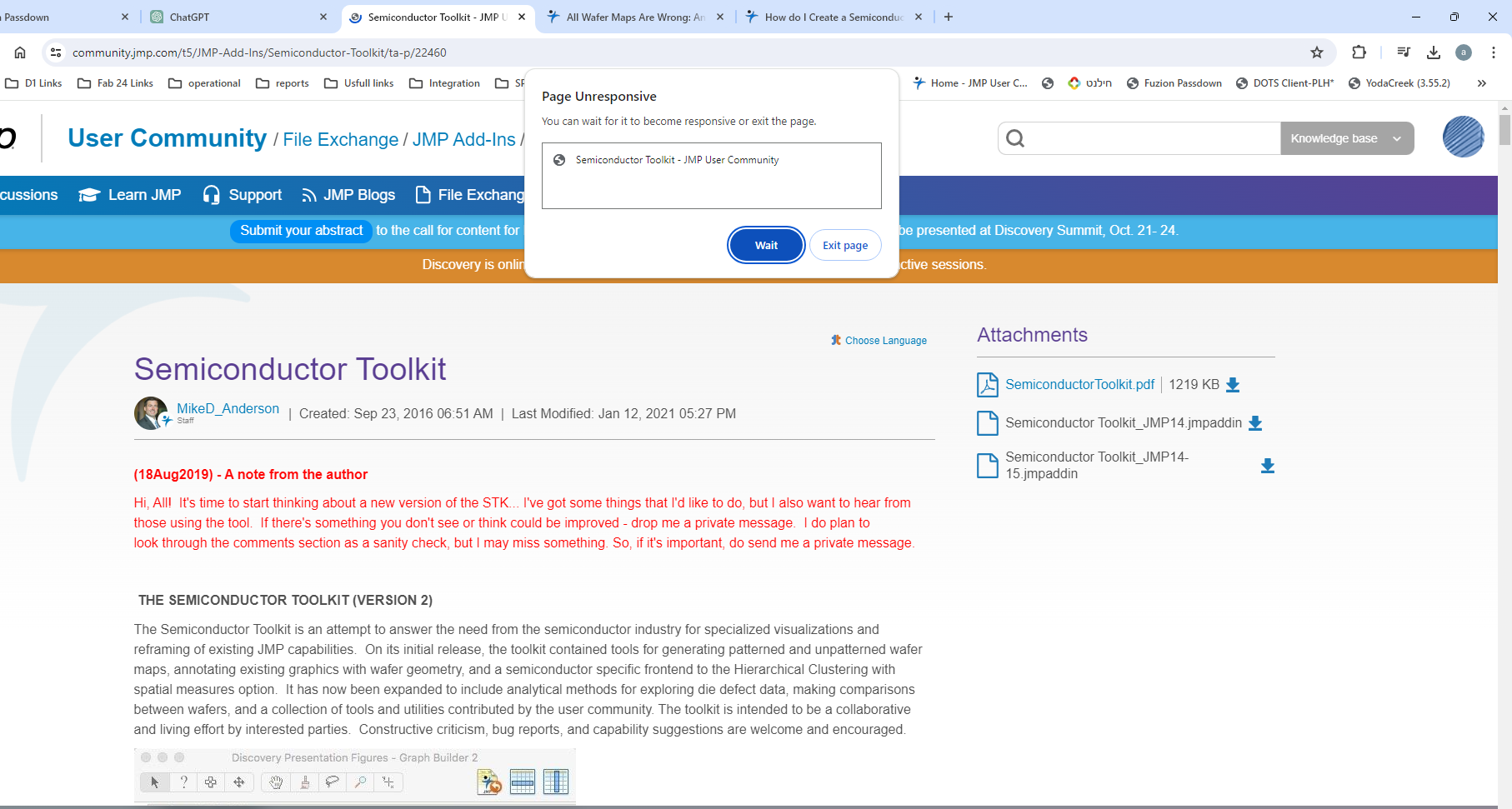 Solved: Semiconductor ToolKit - cant open the page - JMP User Community